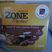 Abbott Zone Perfect Nutrition Bar, Sweet & Salty Cashew Pretzel ...