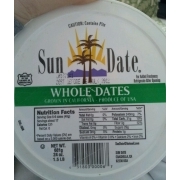 Sun Date Whole Dates: Calories, Nutrition Analysis & More | Fooducate