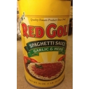 Red Gold Spaghetti Sauce, Garlic & Herb: Calories, Nutrition Analysis ...