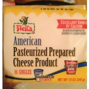 Fiesta Cheese Product, American Pasteurized` Prepared: Calories ...