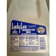 Lady Lee Milk, Reduced Fat, Grade A: Calories, Nutrition Analysis & More | Fooducate