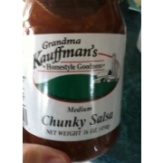 Grandma Kauffman's Salsa, Chunky, Medium: Calories, Nutrition Analysis ...