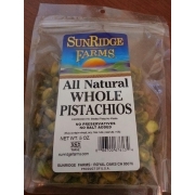 Sunridge Farms Pistachios, Shelled: Calories, Nutrition Analysis & More ...