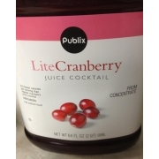 Publix Lite Cranberry Juice Cocktail: Calories, Nutrition Analysis ...