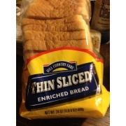 Hill Country Fare Bread, Enriched, Thin Sliced: Calories, Nutrition ...