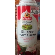 ShopRite Original Whipped Light Cream: Calories, Nutrition Analysis ...