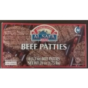 Al Safa Halal Beef Patties, Uncooked: Calories, Nutrition Analysis ...