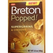 Breton Popped Super Grains & Cheddar Crackers: Calories, Nutrition ...