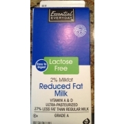 Essential Everyday 2% Milkfat Reduced Fat Milk: Calories, Nutrition ...