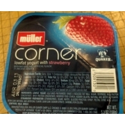 Muller Greek Corner Yogurt, Low-fat, Strawberry: Calories, Nutrition ...