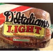D'Italiano Light Italian Bread, Sliced: Calories, Nutrition Analysis ...