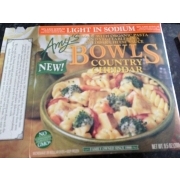 Amy's Organic Low Salt Country Cheddar Bowl: Calories, Nutrition ...