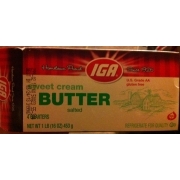 IGA Sweet Cream Salted Butter: Calories, Nutrition Analysis & More ...