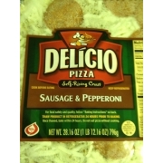 Delicio Pizza, Soft-Rising Crust, Sausage & Pepperoni: Calories ...