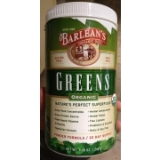 Barlean's Organic Greens Superfood Dietary Supplement: Calories ...