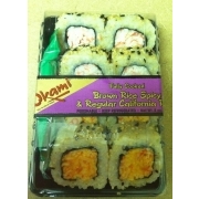 Okami Brown Rice Spicy & Regular California Roll: Calories, Nutrition ...
