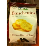 Asturi Bruschettini Black & Green Olives Bruschetta Toasts: Calories ...