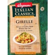 Wegmans Italian Classics, Girelle, Durum Semolina Pasta: Calories ...