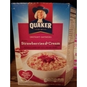 Quaker Instant Oatmeal, Strawberries And Cream: Calories, Nutrition ...