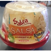 Sabra Salsa Homestyle Medium with Tostito Tortilla chips: Calories ...