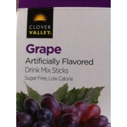 Clover Valley Grape Flavored Drink Mix Sticks: Calories, Nutrition ...