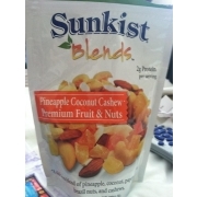 Sunkist Blends, Pineapple Coconut Cashew Premium Fruit & Nuts: Calories ...