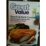 Great Value Ranch & Herb Crusted Seasoning & Coating Mix: Calories ...