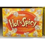 Meijer Popcorn, Hot 'n Spicy, Naturally Flavored: Calories, Nutrition ...