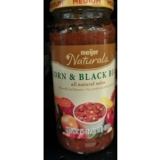 Meijer Naturals Salsa, Corn And Black Bean, Medium: Calories, Nutrition ...