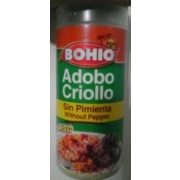 Bohio Adobo Criollo Sin Pimienta without pepper: Calories, Nutrition ...