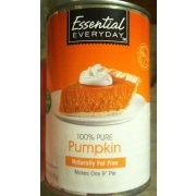 Essential Everyday 100% Pure Pumpkin: Calories, Nutrition Analysis ...
