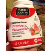 Market Pantry Strawberry Watermelon Liquid Water Enhancer: Calories ...