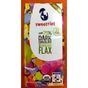 Sweetriot Organic Fabulous Flax Dark Chocolate Bar: Calories, Nutrition ...