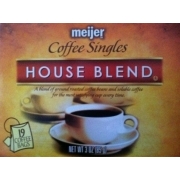 Meijer Coffee Bags, Coffee Singles, House Blend: Calories, Nutrition ...