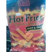El Sabroso Corn & Potato Snacks, Hot Fries, Hot & Spicy: Calories ...