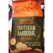 Lesser Evil Smokey Sweet Charcoal Fired Southern Barbeque Chia Crisps ...