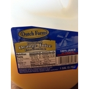 Dutch Farms Pasteurized orange Juice from concentrate: Calories ...