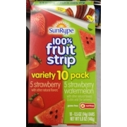 SunRype 100% Fruit Strip Variety Pack: Calories, Nutrition Analysis ...