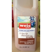 Weis 1% Low Fat Chocolate Milk, Vitamin A & D Added: Calories ...