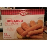 IGA Fish Sticks, Crunchy Breaded: Calories, Nutrition Analysis & More ...