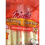 Miceli's Cheese, String Mozzarella Snack Pack 8 Pieces: Calories ...