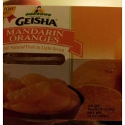 Geisha Mandarin Orange, All Natural Fruit In Light Syrup: Calories ...