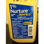 Nurture Mayfield 1% Lowfat Milk: Calories, Nutrition Analysis & More ...