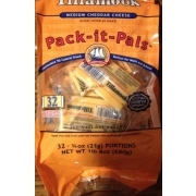 Tillamook Cheese, Pack-It-Pals Medium Cheddar .75 OZ: Calories ...