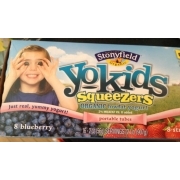 Stonyfield Organic Yokids, Yogurt, Blueberry & Strawberry: Calories ...