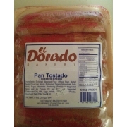El Dorado Bakery Pan Tostado, Toasted Bread: Calories, Nutrition ...
