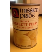 Mission Pride Halves Bartlett Pears In Heavy Syrup: Calories, Nutrition ...