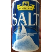 Food Lion Salt: Calories, Nutrition Analysis & More | Fooducate