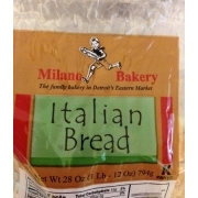 Milano Bakery Italian Bread: Calories, Nutrition Analysis & More ...