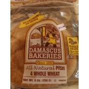 Damascus Bakeries All Natural Pitas 4 Whole Wheat, Flatbread: Calories ...